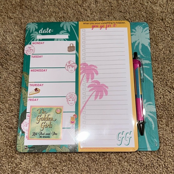 Office | The Golden Girls Note Pad Pen | Poshmark